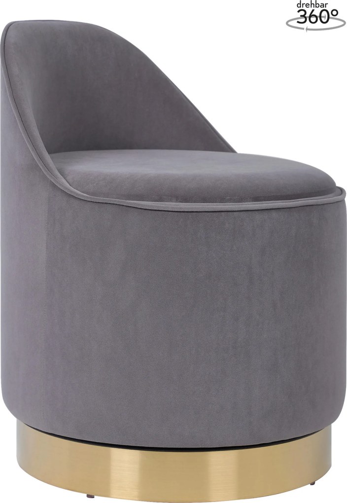 XXXLutz OTOČNÝ TABURET, textil, 52/68 cm MID.YOU - Taburety - 005937039204