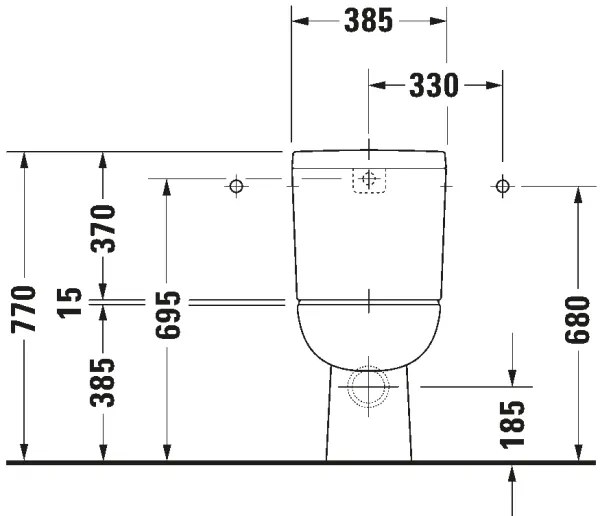 Duravit 21110900002 - WC kombi D-CODE keramika/lesklá bílá
