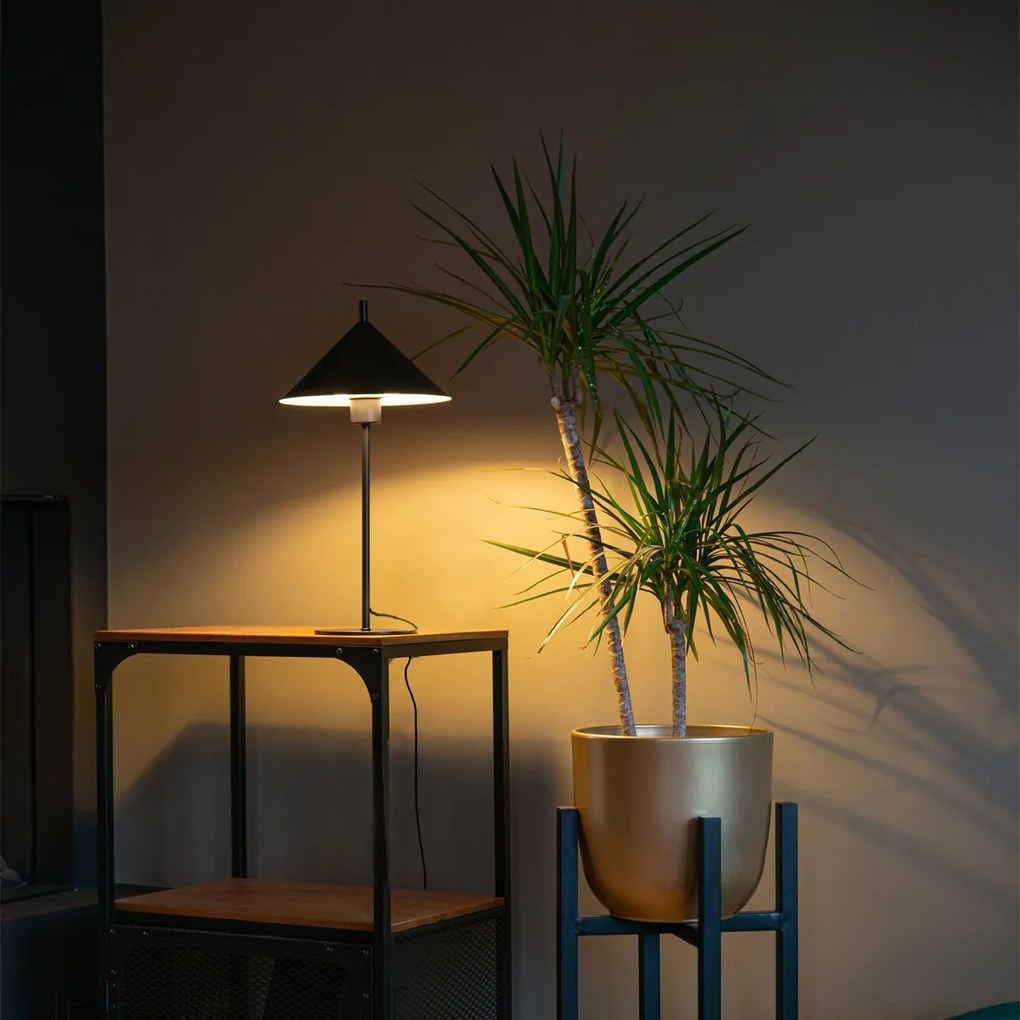 Designová stolní lampa černá - Triangolo