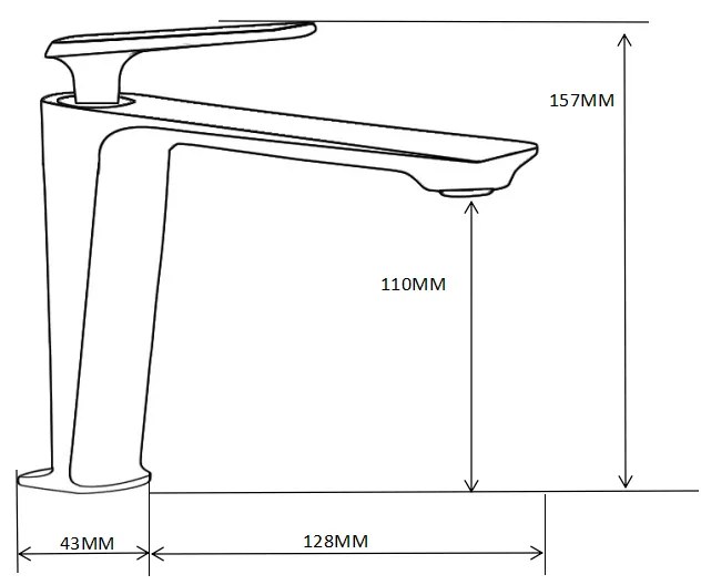Mexen Ares umyvadlová baterie, černá, 744100-70