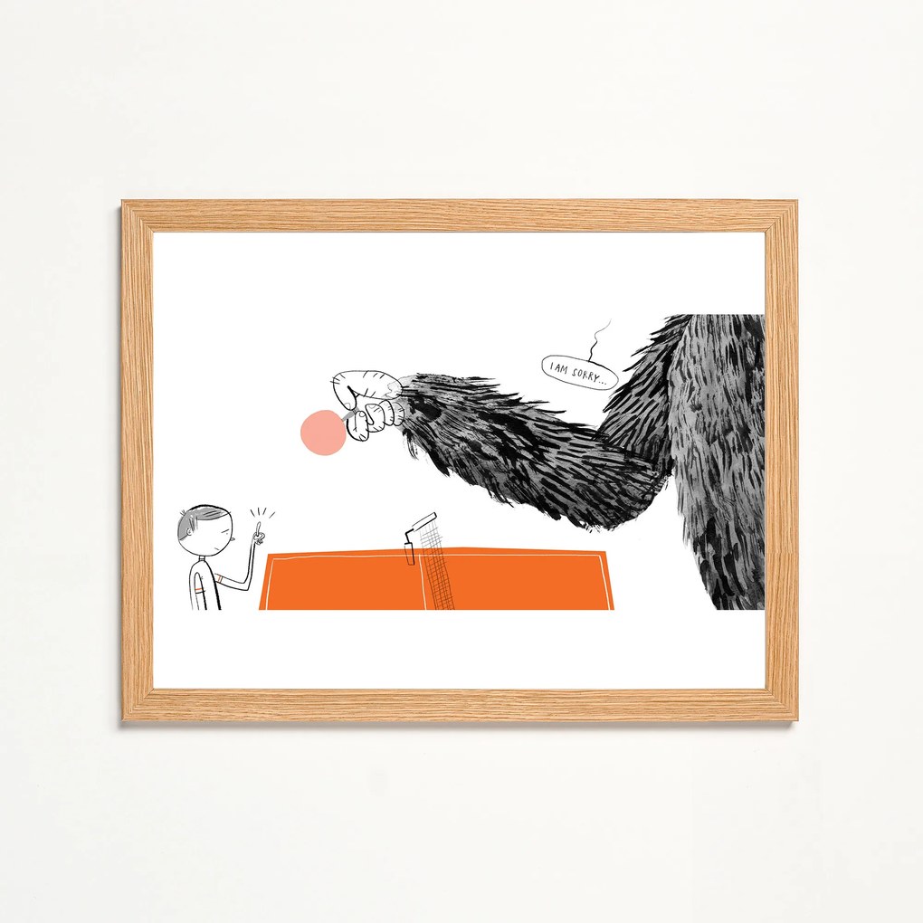 Milan Starý | Proč nehraje King Kong ping pong Rám: Černý, Velikost: 20 x 30 cm