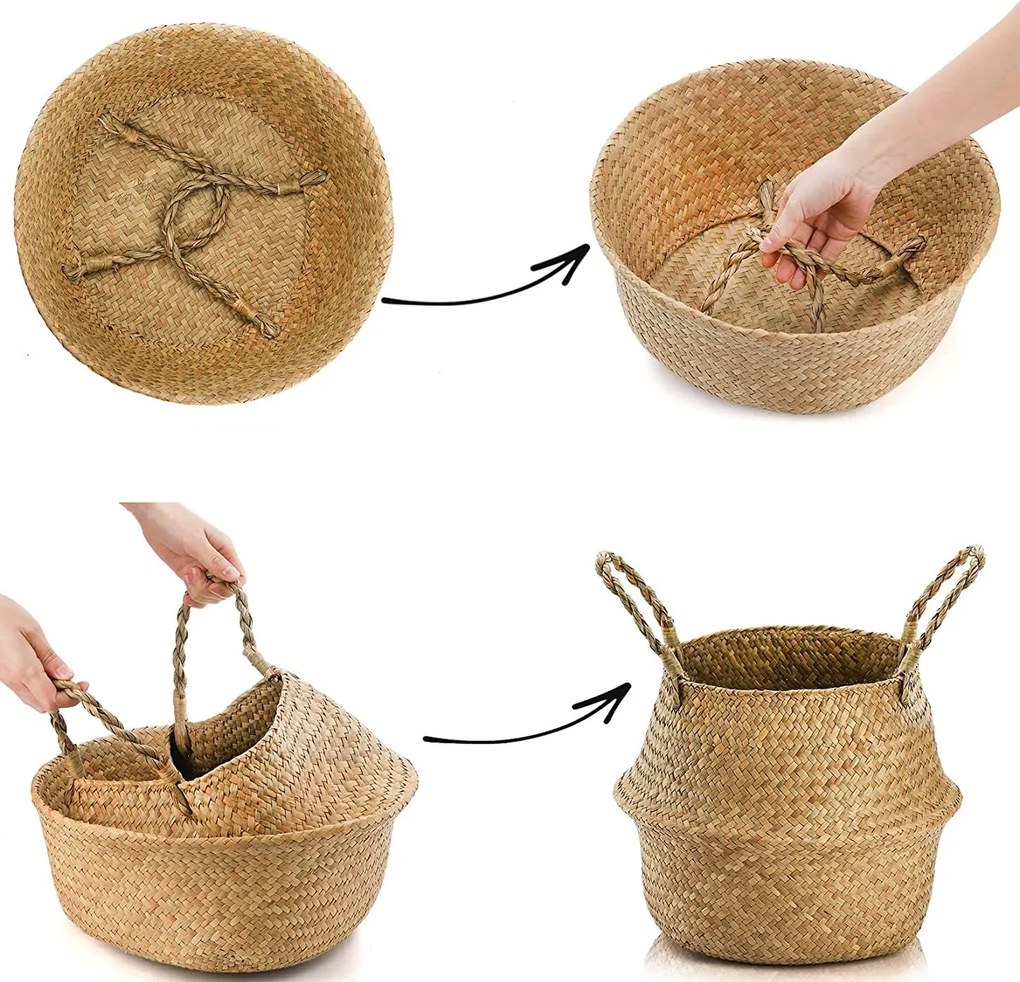 Tutumi Tutumi, sada přírodních košů Boho 3ks 322161, hnědá, HOM-06668