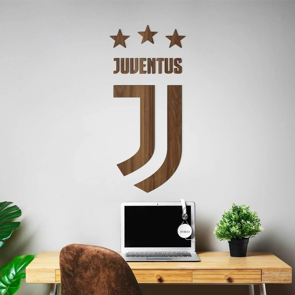 DUBLEZ | Dřevěné logo fotbalového klubu - Juventus