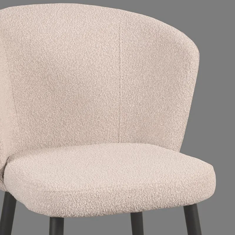 LABEL51 Jídelní židle WAVE bouclé světlá IH-50.223
