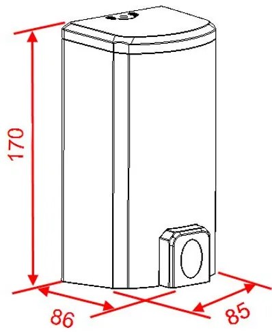 Novaservis Zásobník na mýdlo 500 ml, bílý 69086,P