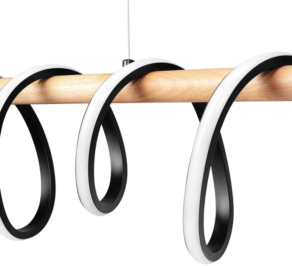 Toolight Toolight, LED stropní svítidlo 120cm 30W 4000K APP1288-CP, černá-hnědá, OSW-00943