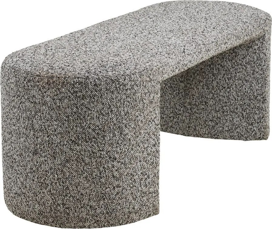 Šedá lavice z textilie bouclé Westport – House Nordic