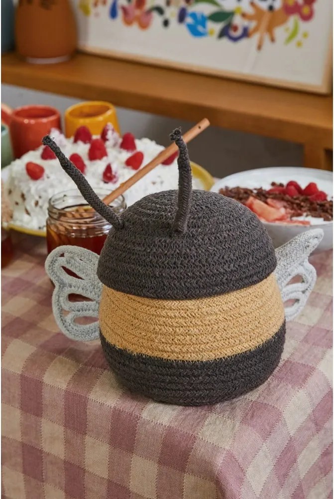 Látkový dětský koš na hračky ø 15x15 cm Baby Bee – Lorena Canals