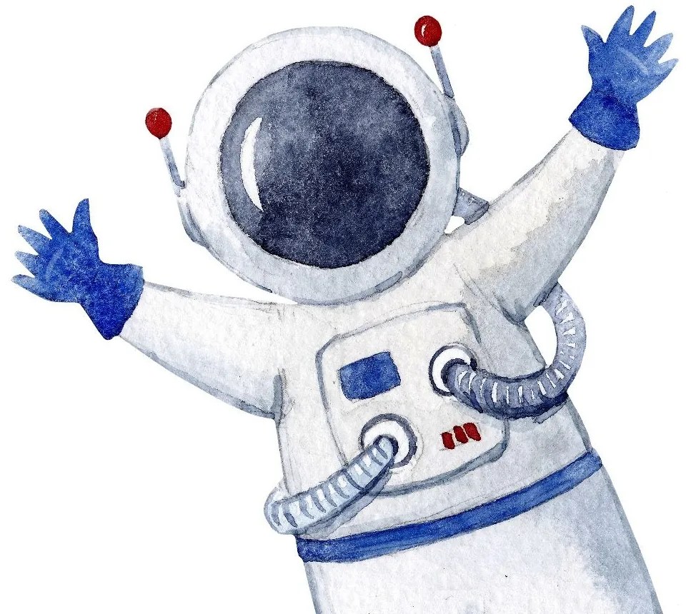 Gario Dětská nálepka na zeď Solar system - Země, astronauti, rakety a UFO