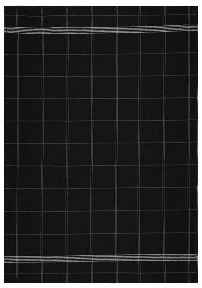 Černá kuchyňská utěrka z bavlny Södahl Geometric, 50 x 70 cm