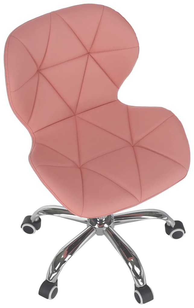Designová kancelářská židle NOMI - růžová ekokůže