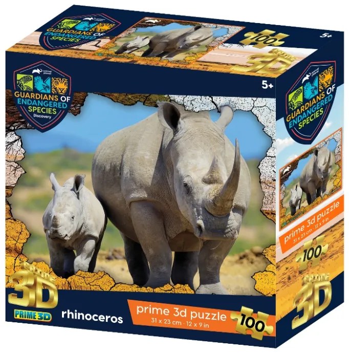 PRIME 3D PUZZLE - GES Nosorožec 100 dílků
