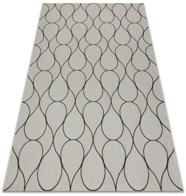 Koberec SIZAL FLAT 49379960 kapky, krémový / černý