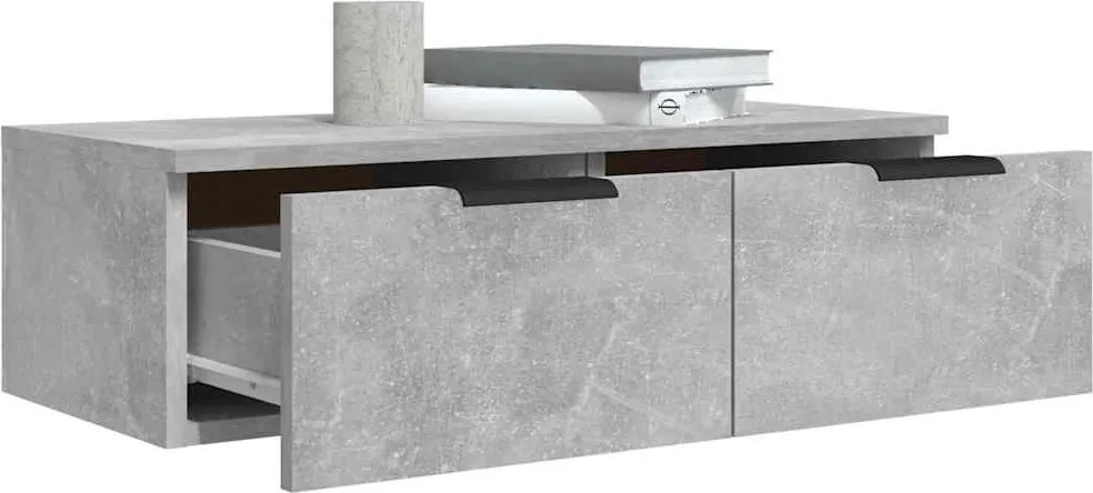 Nástěnné skříňky 2 ks betonově šedé 68x30x20cm kompozitní dřevo 3115895