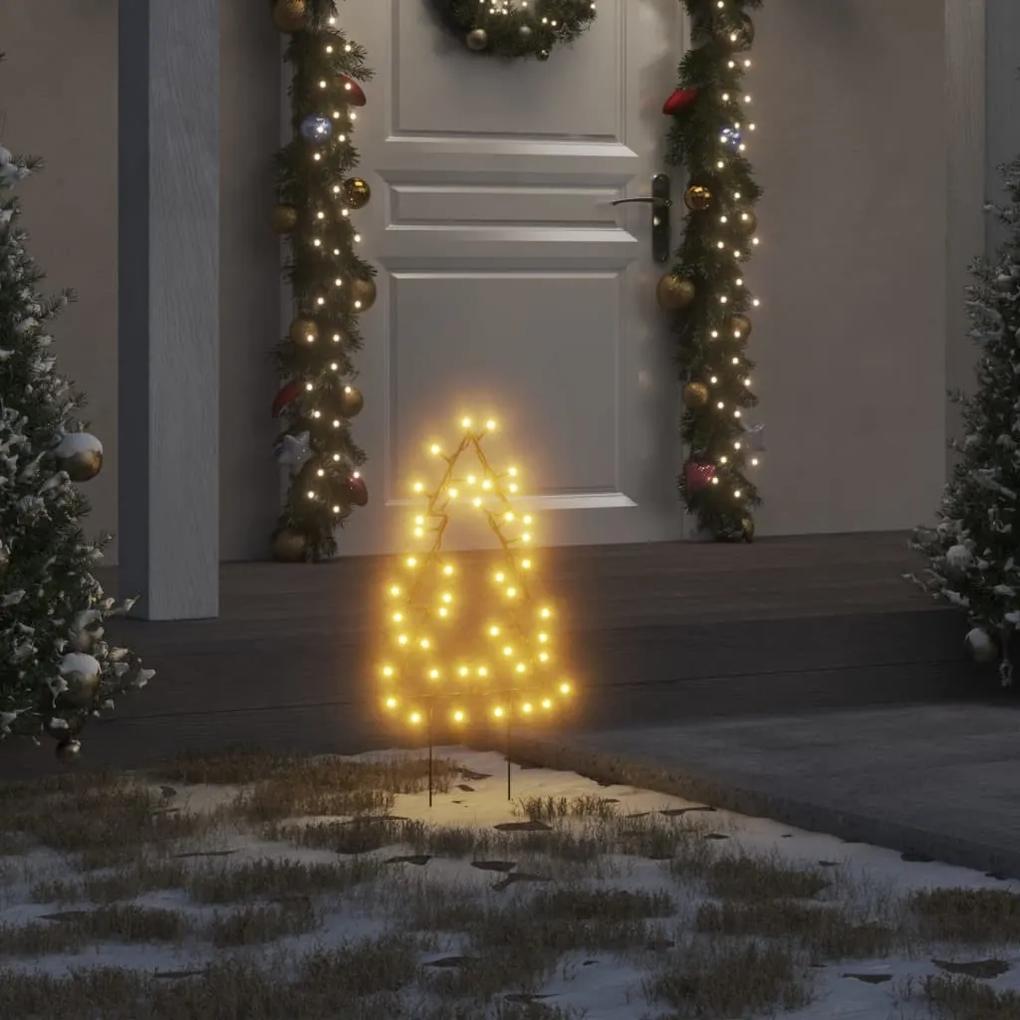 vidaXL Vánoční světelné dekorace s hroty 3ks Stromek 50 LED diod 30 cm [357729] Barva: Černá