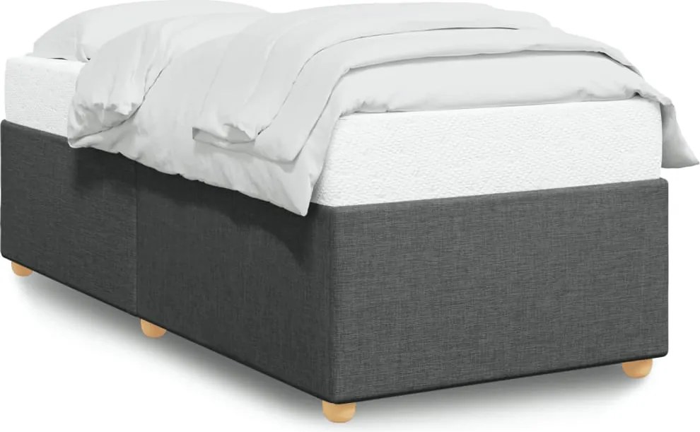 Rám postele bez matrace tmavě šedá 80 x 200 cm textil 3284688