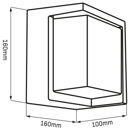 LED Venkovní nástěnné svítidlo ESSEN LED/12W/230V IP44 černá