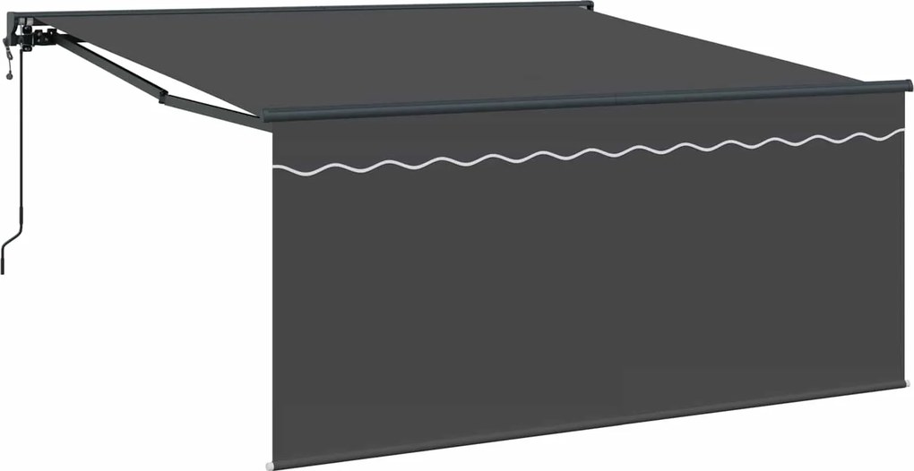 Stahovací markýza Antracit 300 x 250 cm Polyester a hliník 3329936