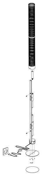 Eglo 43537 - Stojací lampa REDCLIFFE 4xE27/40W/230V