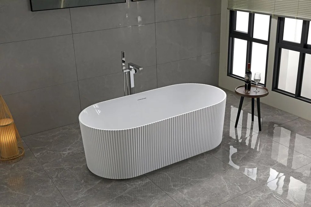 Aqualine Aqualine, TURIA volně stojící vana 170x80cm, bílá, E2780