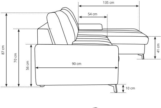 Čalouněná rohová sedací souprava Akira Orientace: Levá, Vyberte barvu látky: element 12