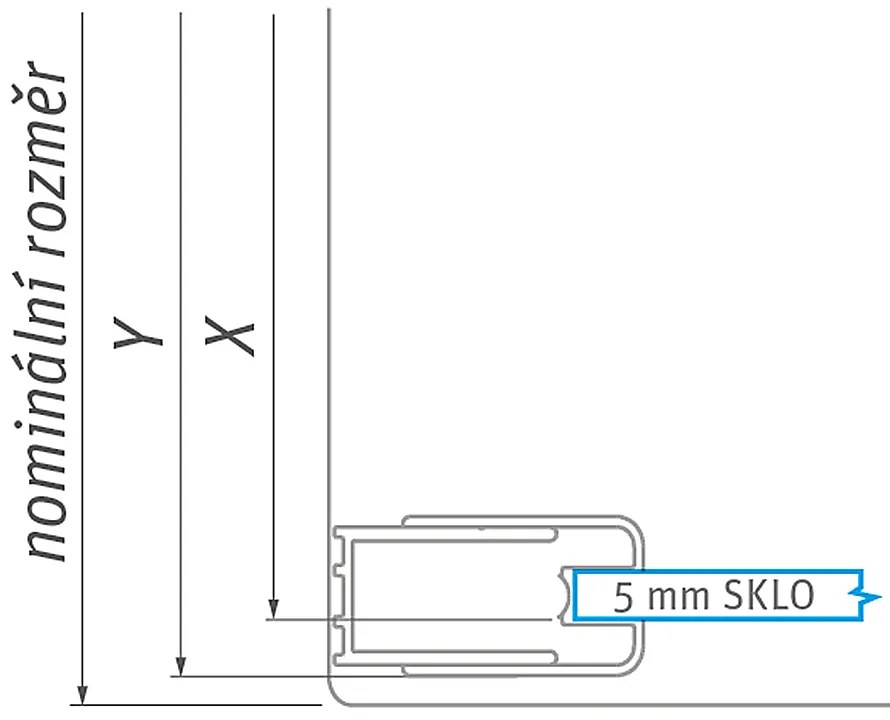 Sprchové dveře jednokřídlé s pevnou částí LZDO1 Viz technická specifikace Transparent Brillant LYE4/800+LYE4/800 800 800 LYE4/800+LYE4/800