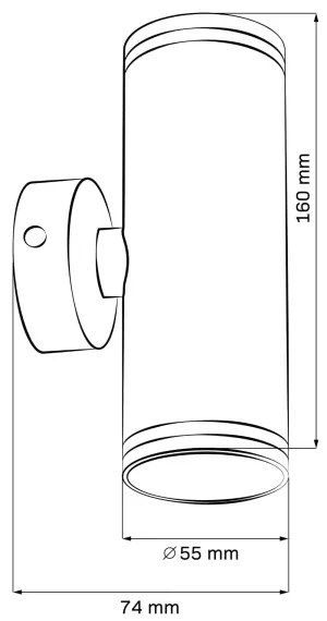Nástěnné bodové svítidlo PARIS 2xGU10/10W/230V bílá