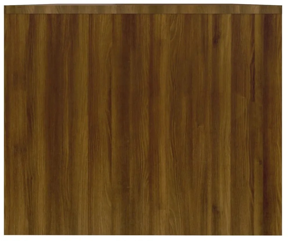 Konferenční stolek hnědý dub 90 x 50 x 41,5 cm dřevotříska - Default Title