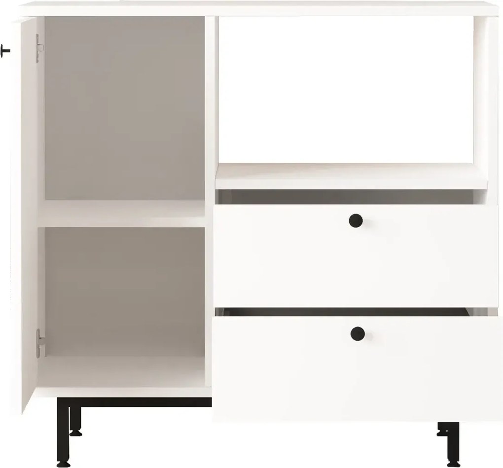 Skříňka na mikrovlnku Houseland Royce 01 bílá