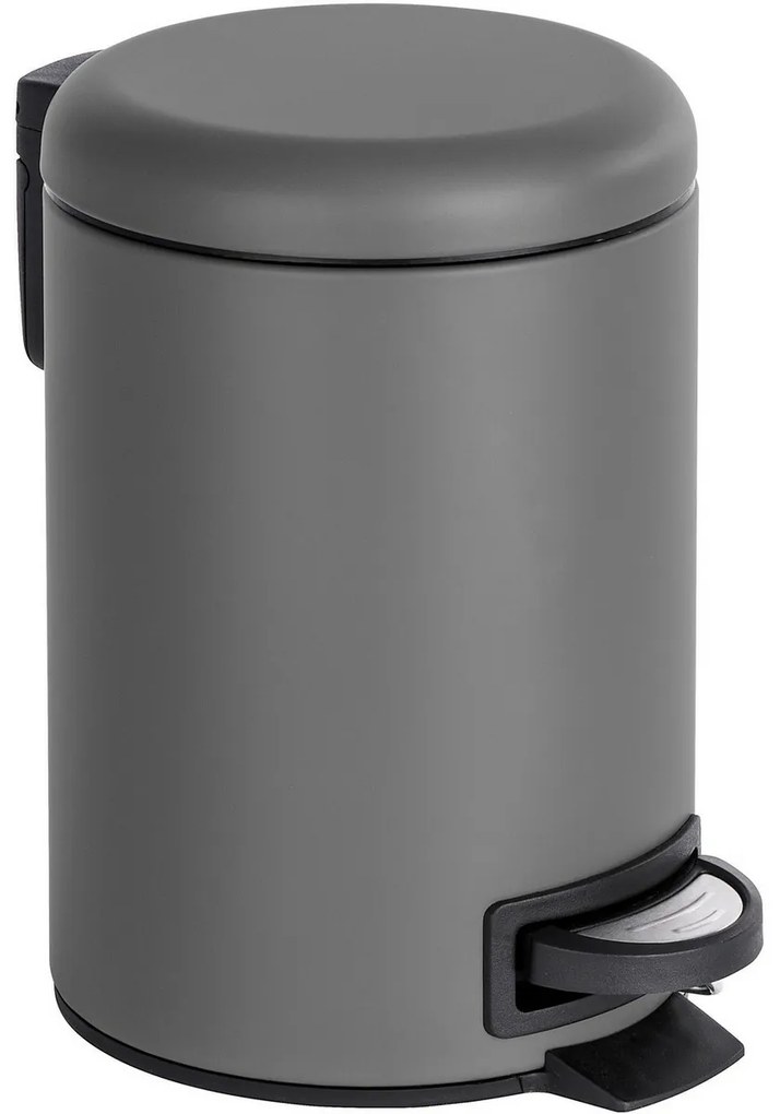 Wenko Pedálový odpadkový koš Leman 3 l, šedá, 3 l