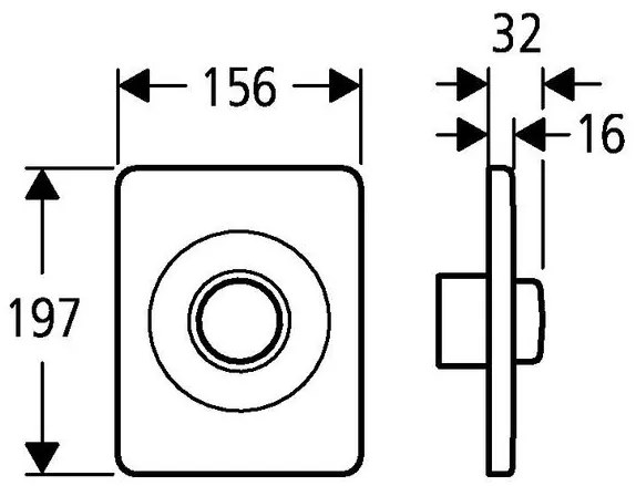 Grohe Splachovací tlačítko, kartáčovaná nerez ocel, G43193000