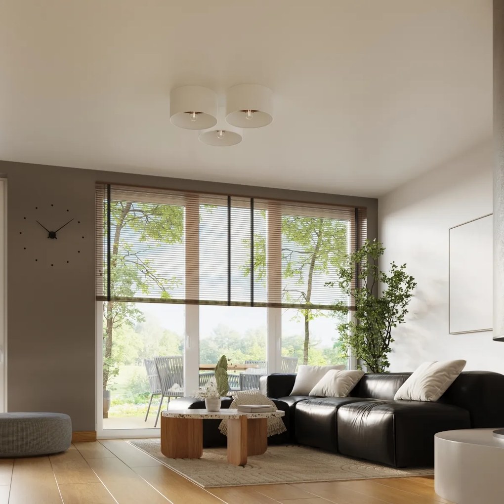 Sollux Lighting Stropní svítidlo TELESTO bílé/tmavě hnědé