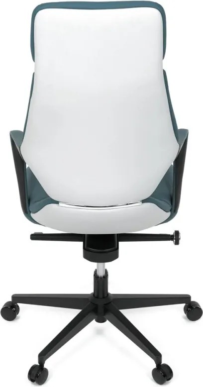 Kancelářské křeslo KA-T8426 GRN, houpací mechanismus, modrá ekokůže (59 x 63) cm