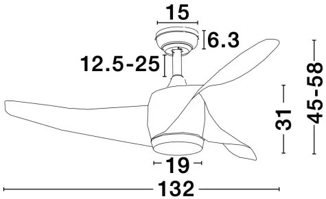 Stropní ventilátor Breeze s dálkovým ovládáním