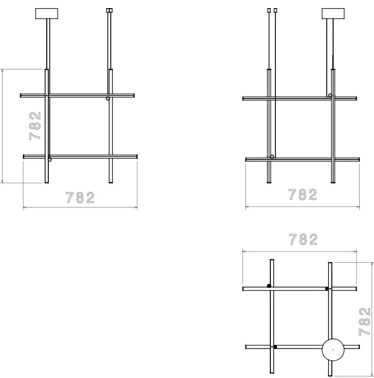 Flos Coordinates S3 CLIII, závěsné svítidlo, stříbrná, 64W 2700K