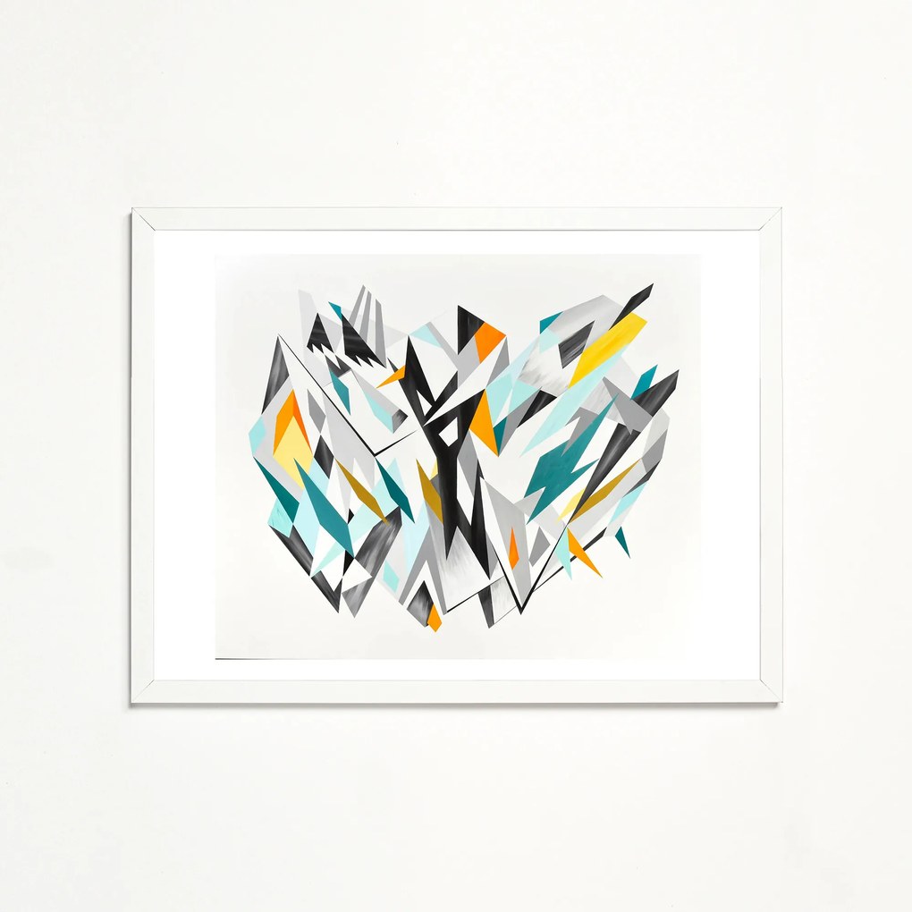 Marek Uhlíř | Geometrie Rám: Bílý, Velikost: 20 x 30 cm