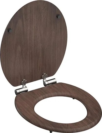 Eisl Sanitär WC prkénko MDF Soft Close Dark Wood 80193
