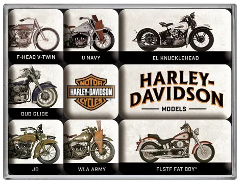 Postershop Sada magnetu - Harley-Davidson (Models) 9 ks