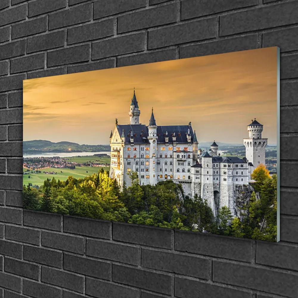 Obraz na skle Palác Hory Krajina 100x50 cm