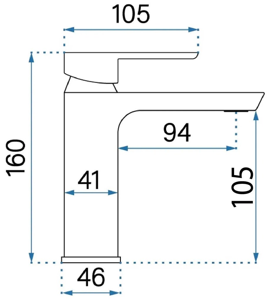 Rea Argus, umyvadlová baterie h-160, měděná matná, REA-B3005