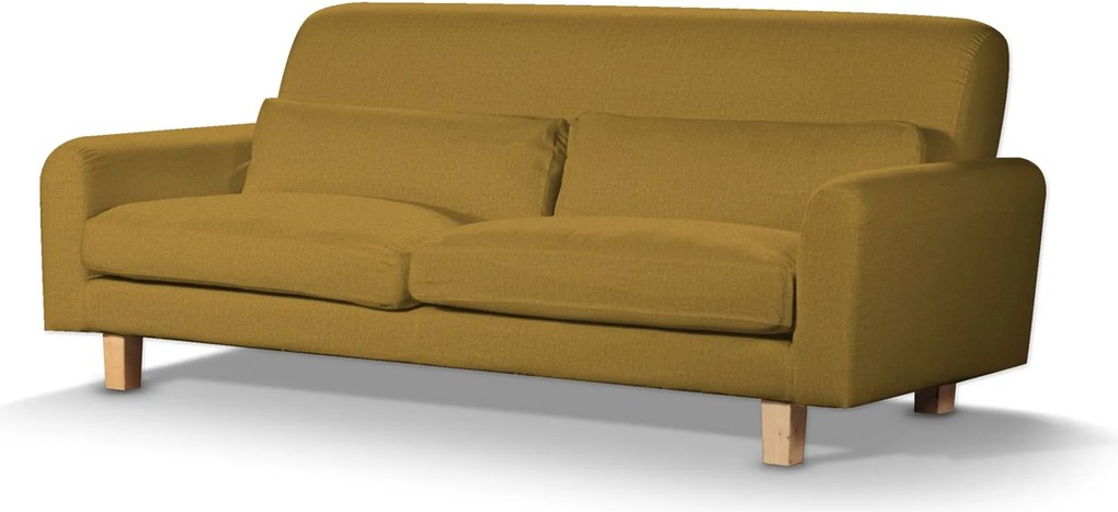 Potah na pohovku IKEA Nikkala krátký barva žlutá látka pletený vzor