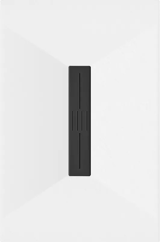 Mexen Toro, SMC obdélníková sprchová vanička 140 x 90 cm, bílá, černá krytka, 43109014-B