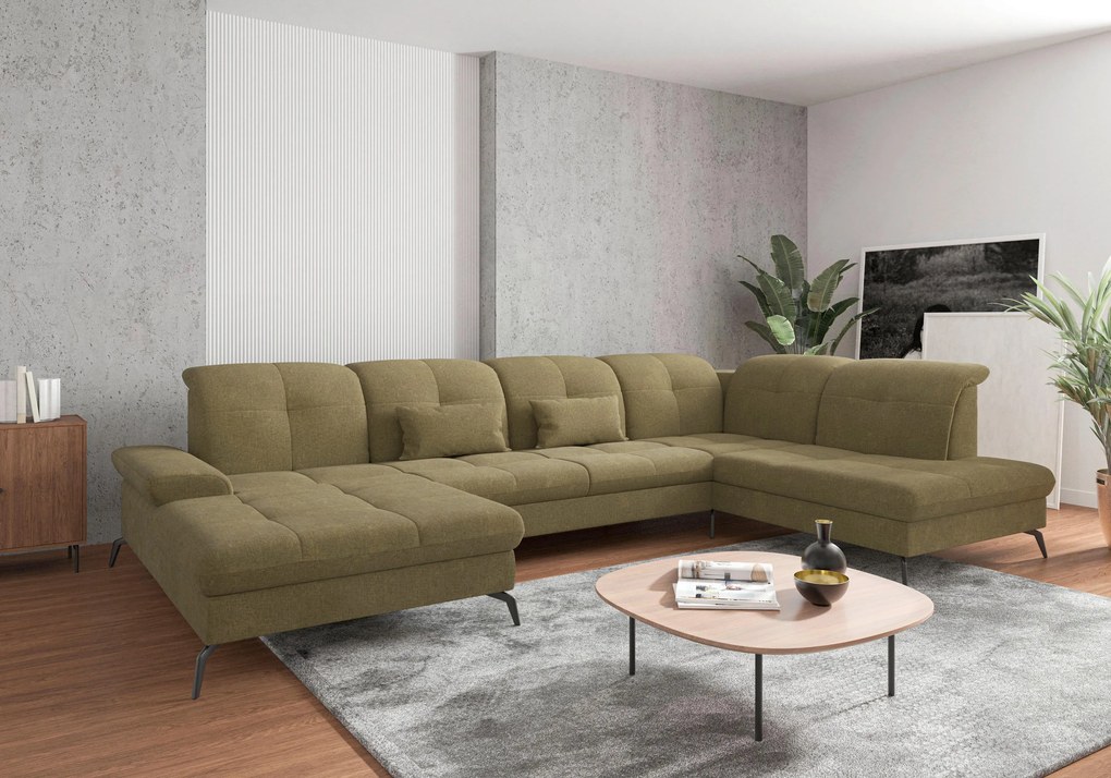XXXLutz SEDACÍ SOUPRAVA, textil, olivově zelená Sit & More - Sedací soupravy - 000144009963