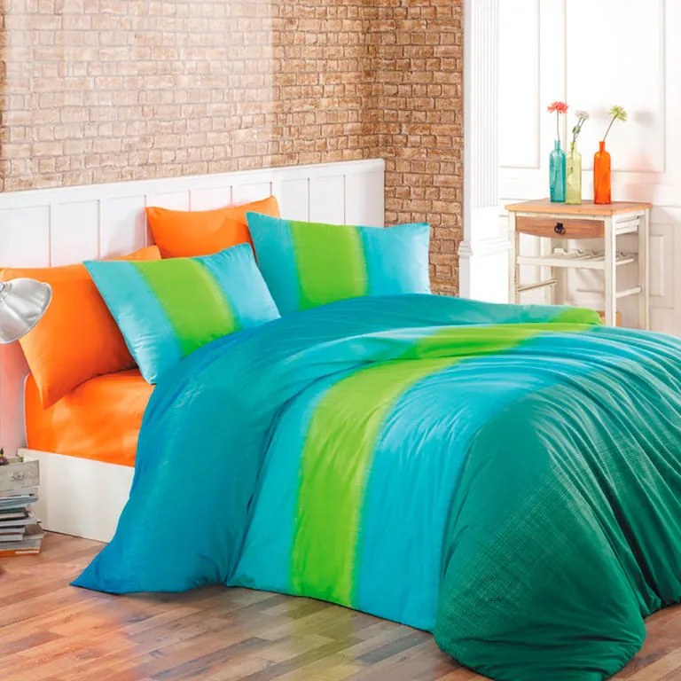 TipTrade bavlna povlečení Colorful Modré 200x220 2x 70x90