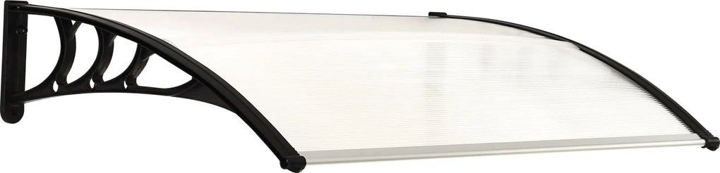 Outsunny Balkonový a okenní přístřešek, voděodolný a proti UV záření, venkovní přístřešek z polykarbonátu, 75x120cm | Aosom