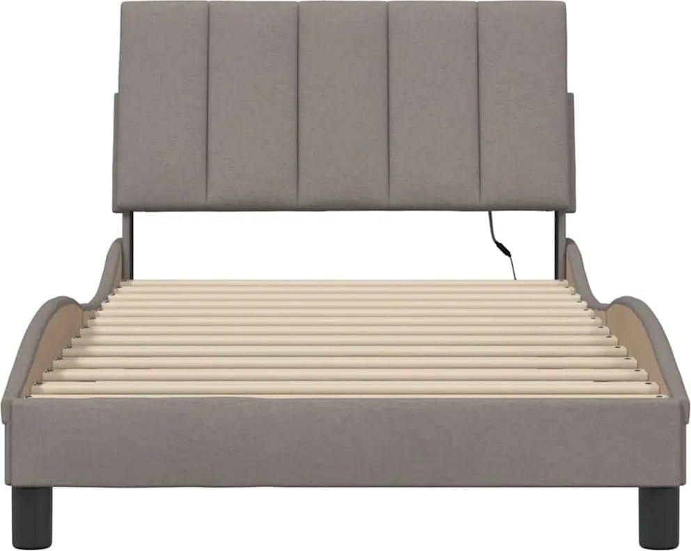 Rám postele bez matrace Hanko taupe 100 x 200 cm textil 3310444