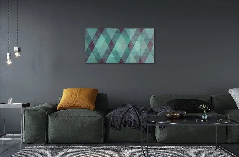 Obraz na skle Geometrický vzor diamantů 100x50 cm