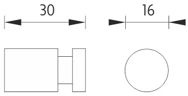 Nimco Háček krátký UNIX ČERNÁ - UNC 13054S-90