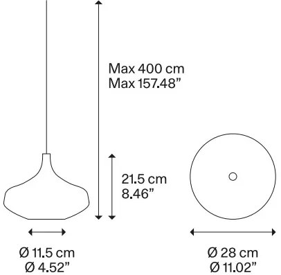 Lodes Nostalgia large glossy smoke, kouřové sklo/černý závěs, 11W LED 2700K, prům. 28cm