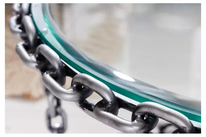 Massive home | Konferenční stolek CHAIN 65 CM stříbrný